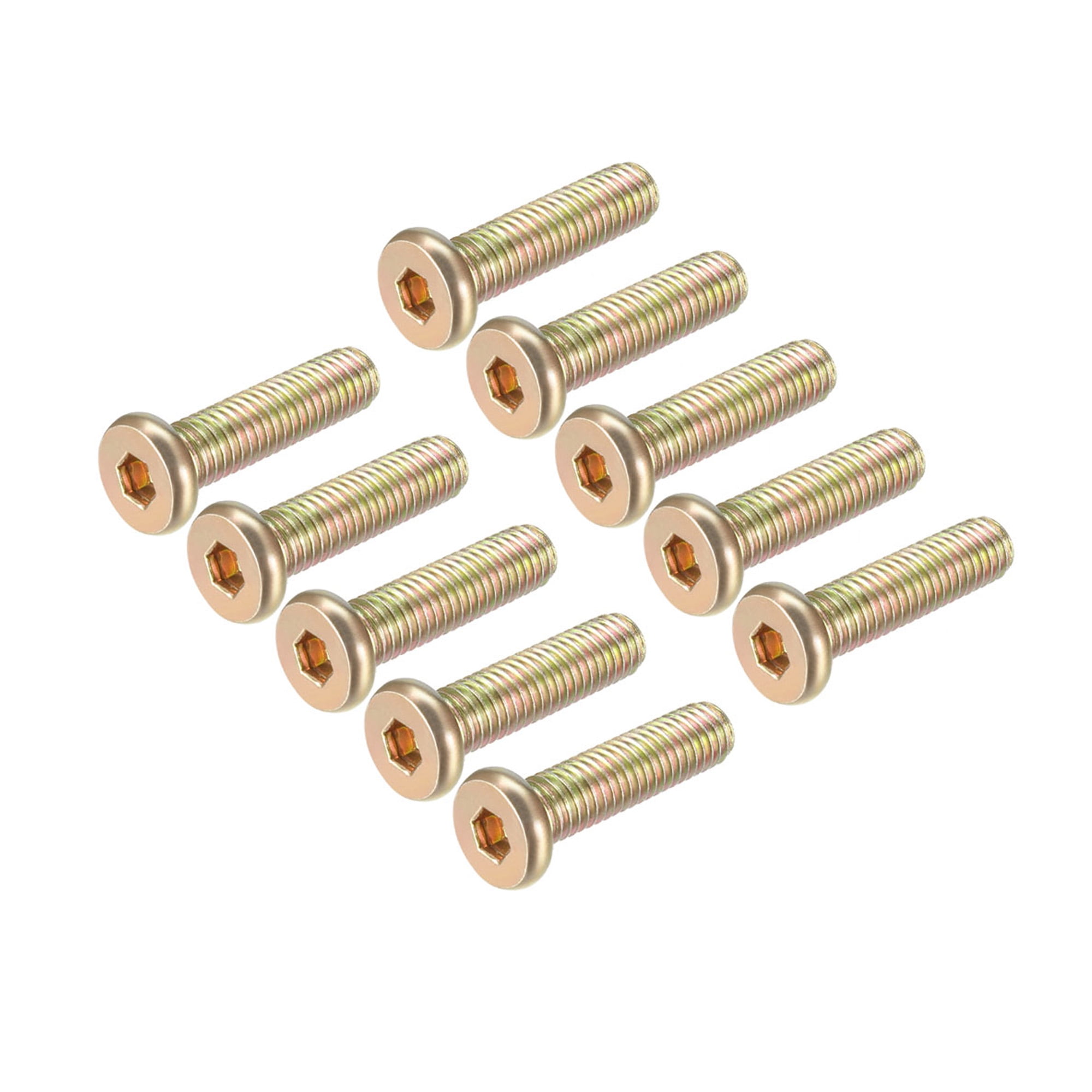 M8x30mm Furniture Screw Hex Socket Machine Screws Zinc Plated Fasteners ...