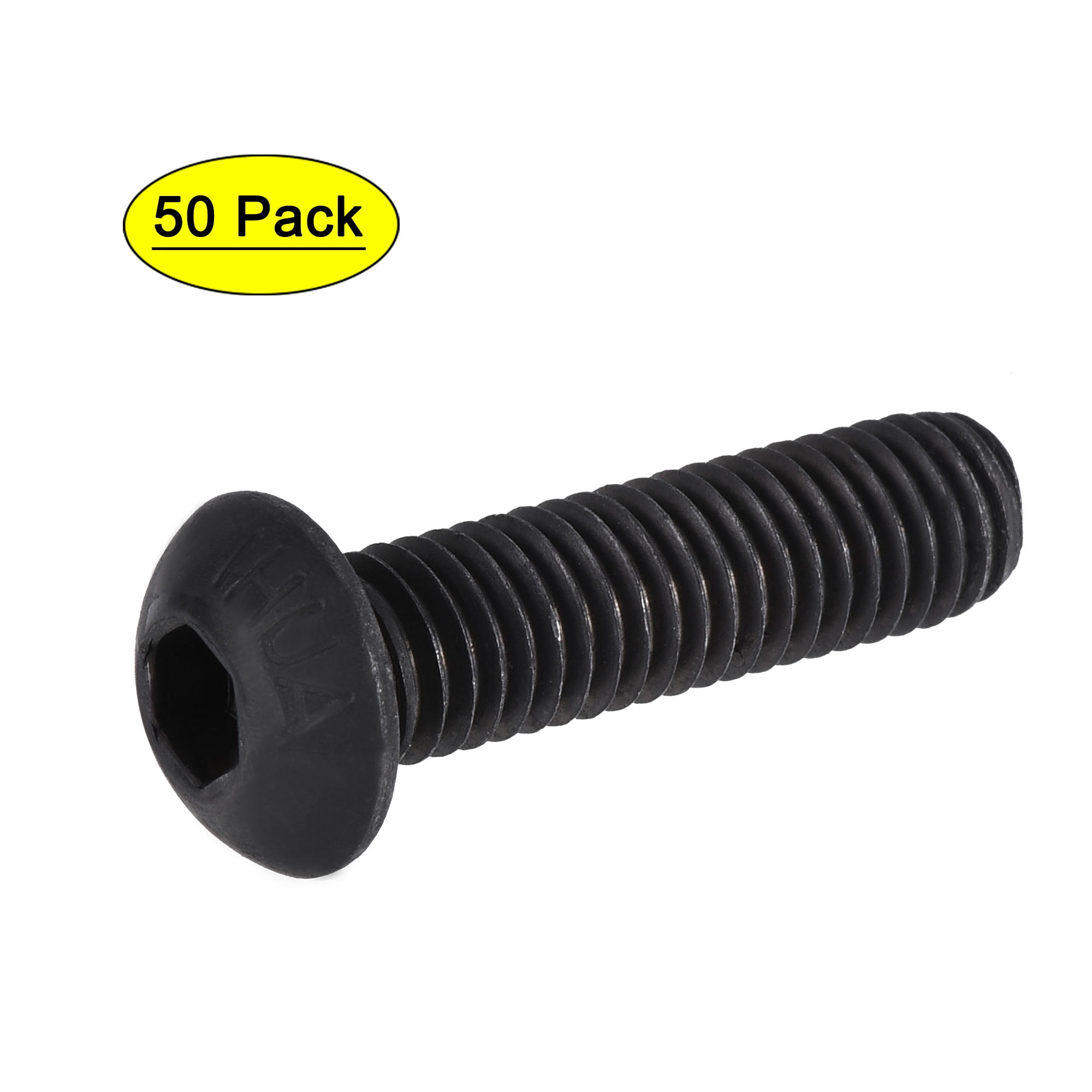 M8x30mm Hex Socket Bolts Carbon Steel Blackening 50 Pack - Walmart.com
