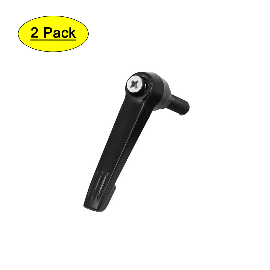 M8x30mm Thread L Shape Adjustable Fixing Handle Clamping Lever Black ...