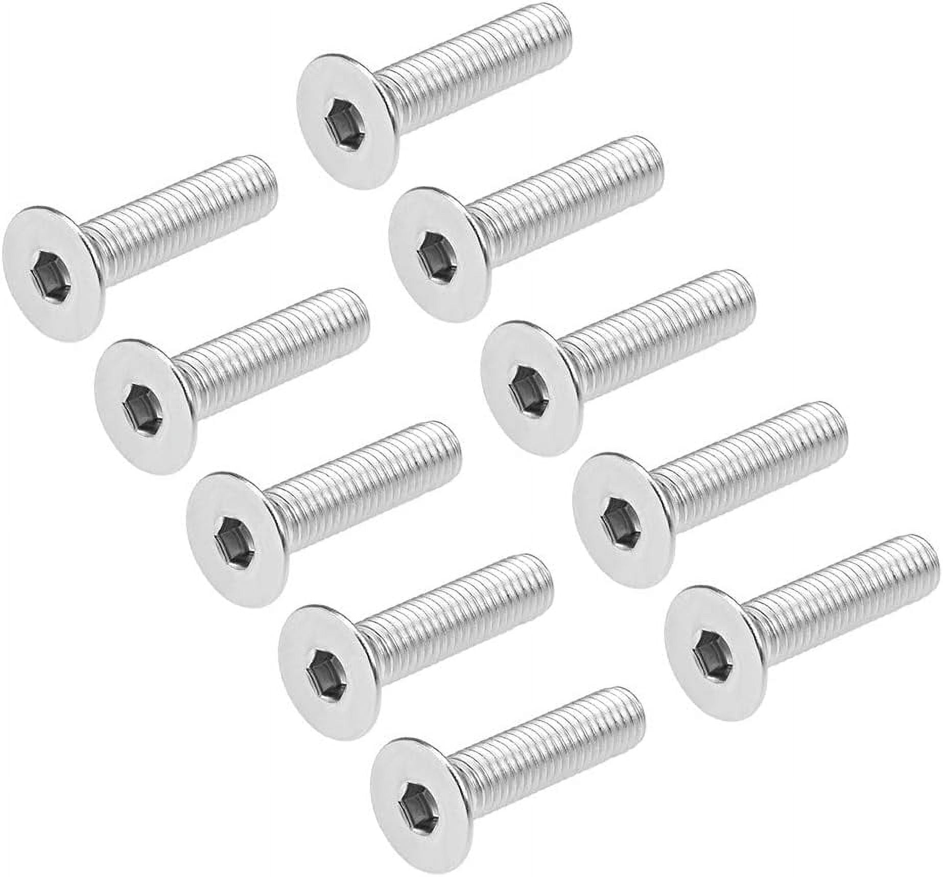 M8x35mm Flat Head Machine Screws Inner Hex Screw 304 Stainless Steel ...