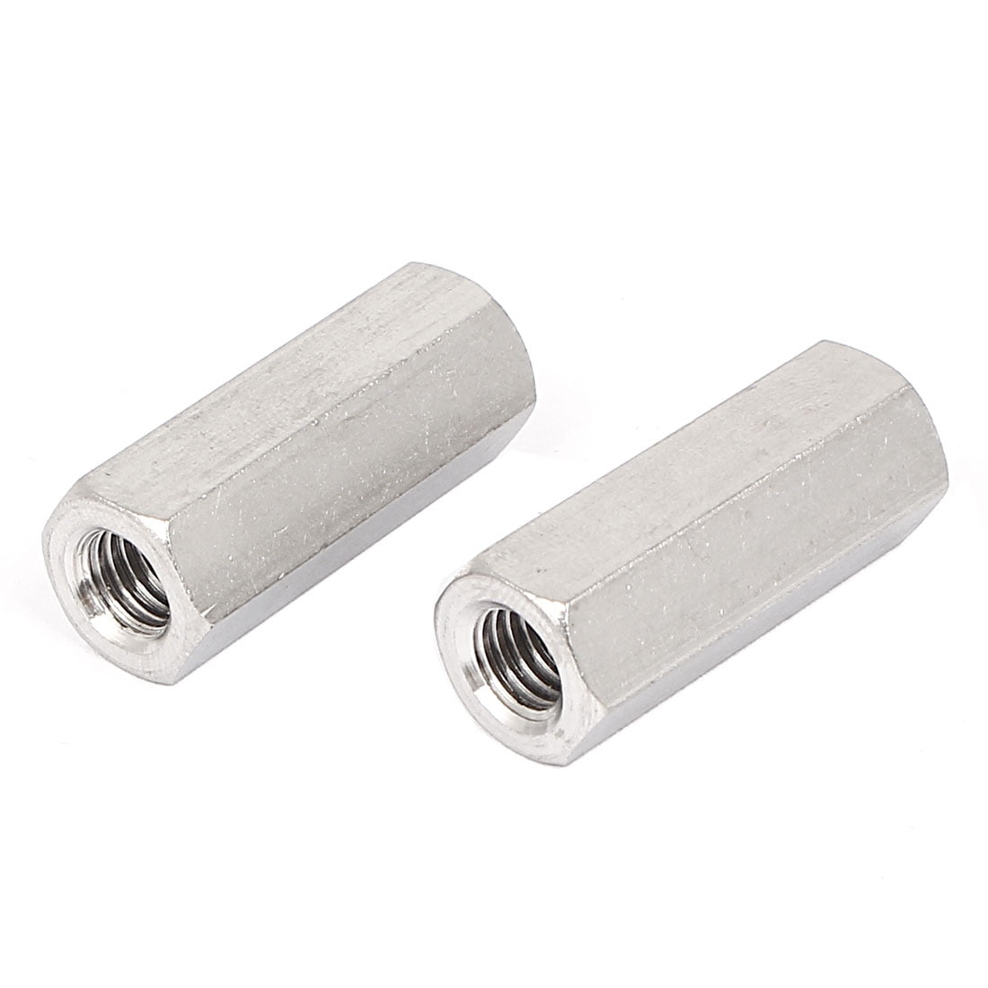 M8x35mm Stainless Steel Threaded Bar Rod Studding Hex Connector Deep ...