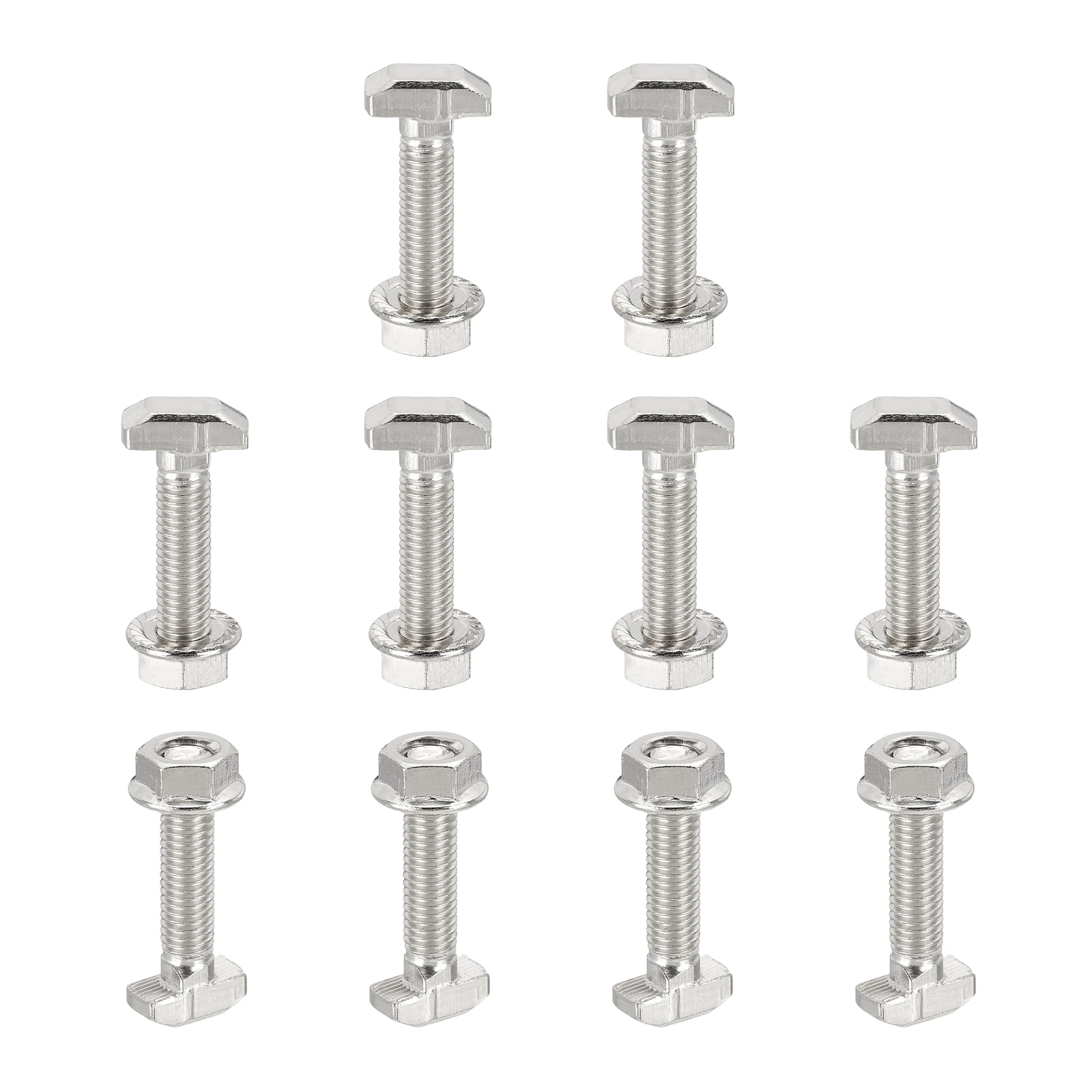 M8x35mm T-Slot Bolts, 10 Sets Drop-in Hammer Head Bolt with Nuts for 40 ...