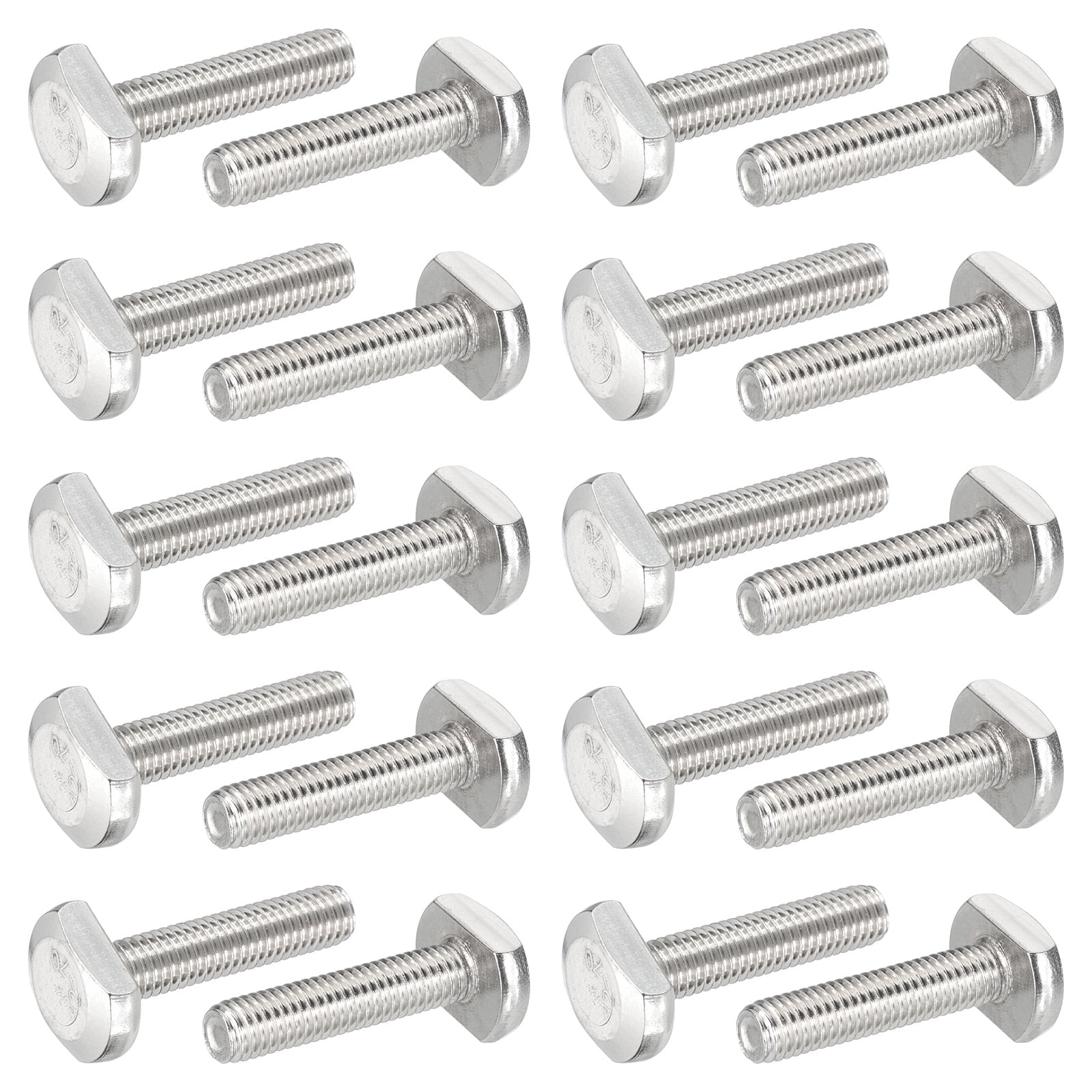 M8x35mm T Slot Bolts 304 Stainless Steel Drop-in Bolt T Shape Stud ...