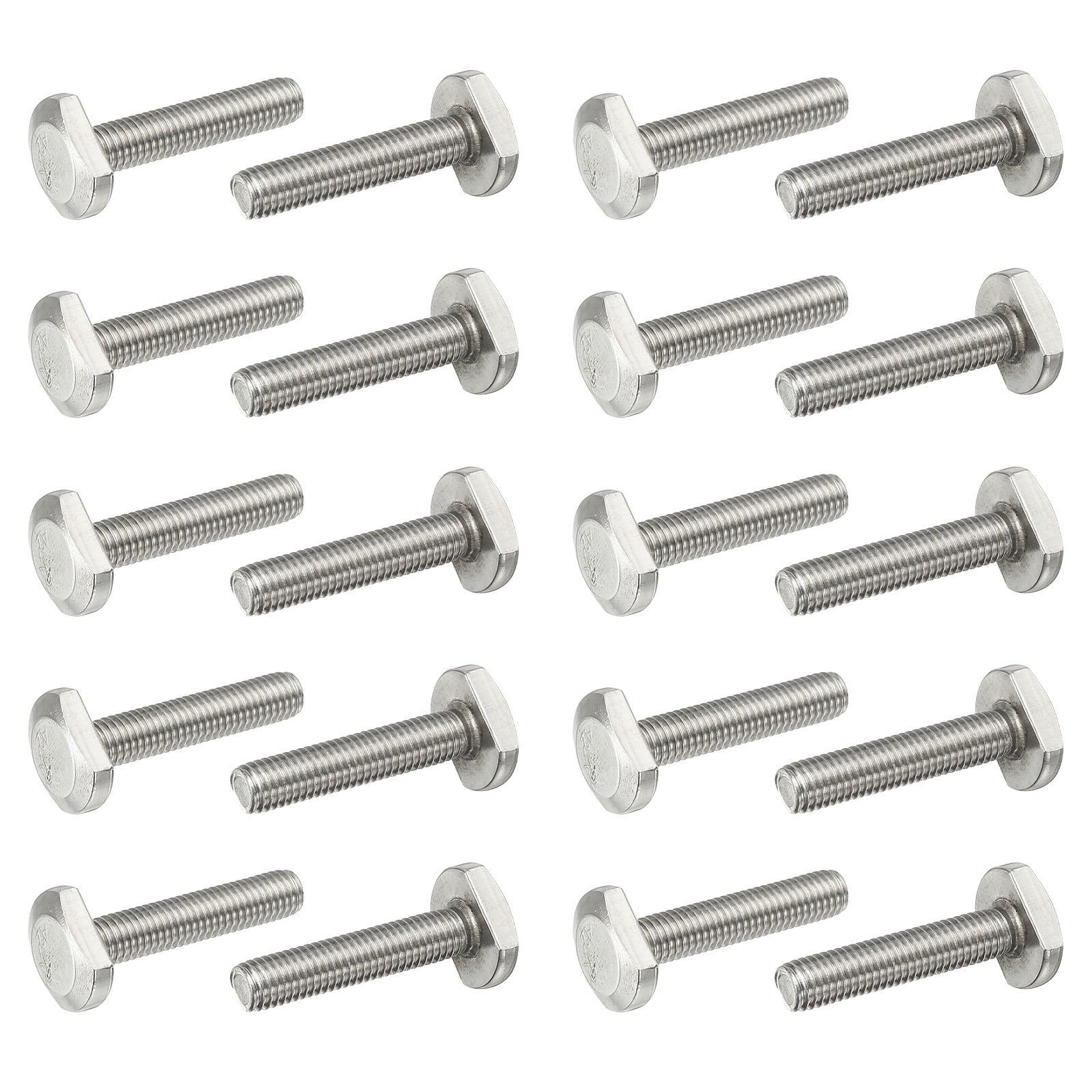 M8x40mm T Slot Bolts 304 Stainless Steel Drop-in Bolt T Shape Stud ...
