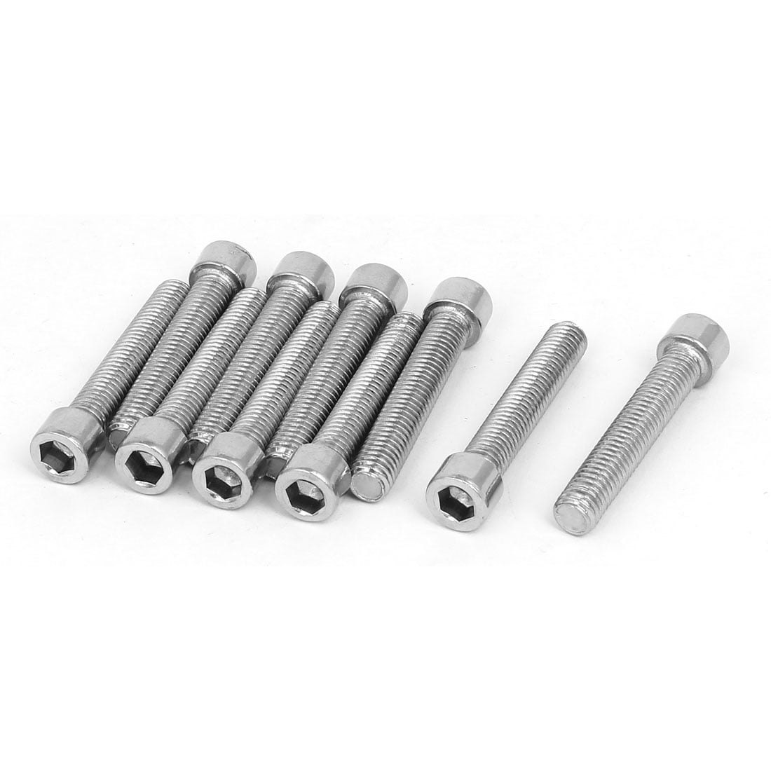 M8x45mm 304 Stainless Steel Fully Thread Hex Socket Cap Head Screws ...