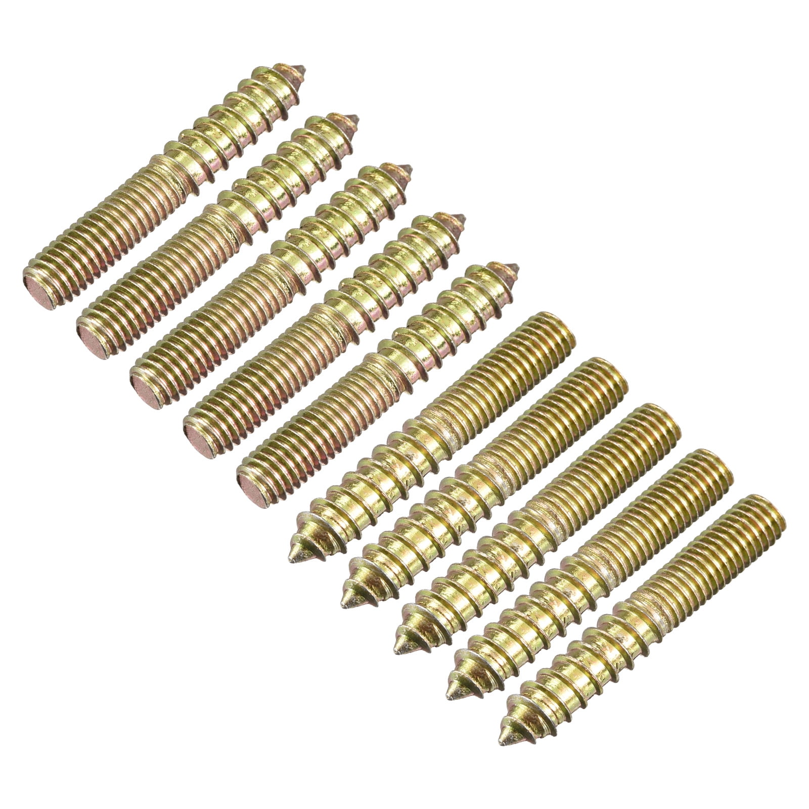 M8x50mm Hanger Bolts, 120 Pack Double Ended Thread Dowel Screws ...