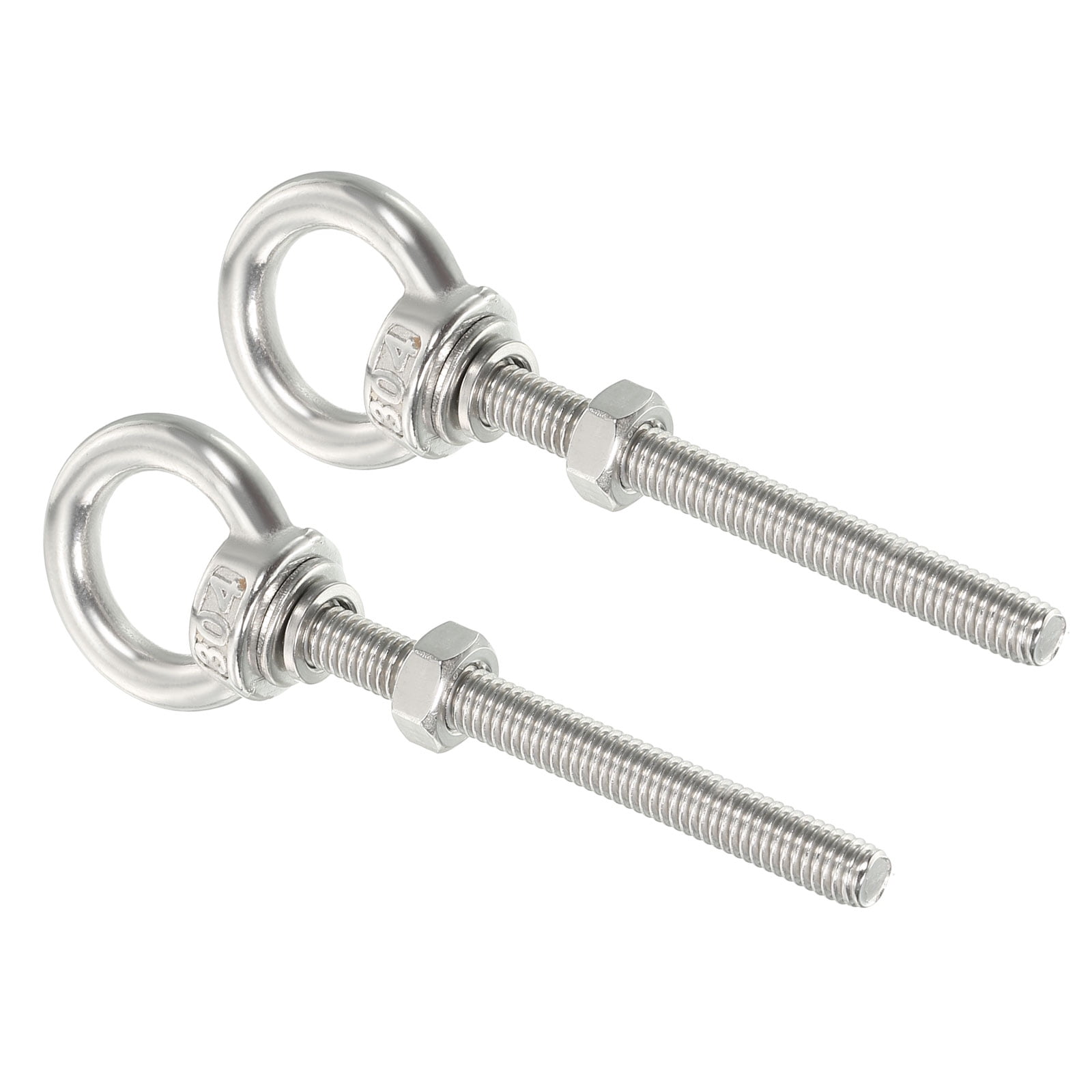 M8x60 5/16"x1.97" Stainless Steel Eye Bolts Threaded Screw Eyebolt ...