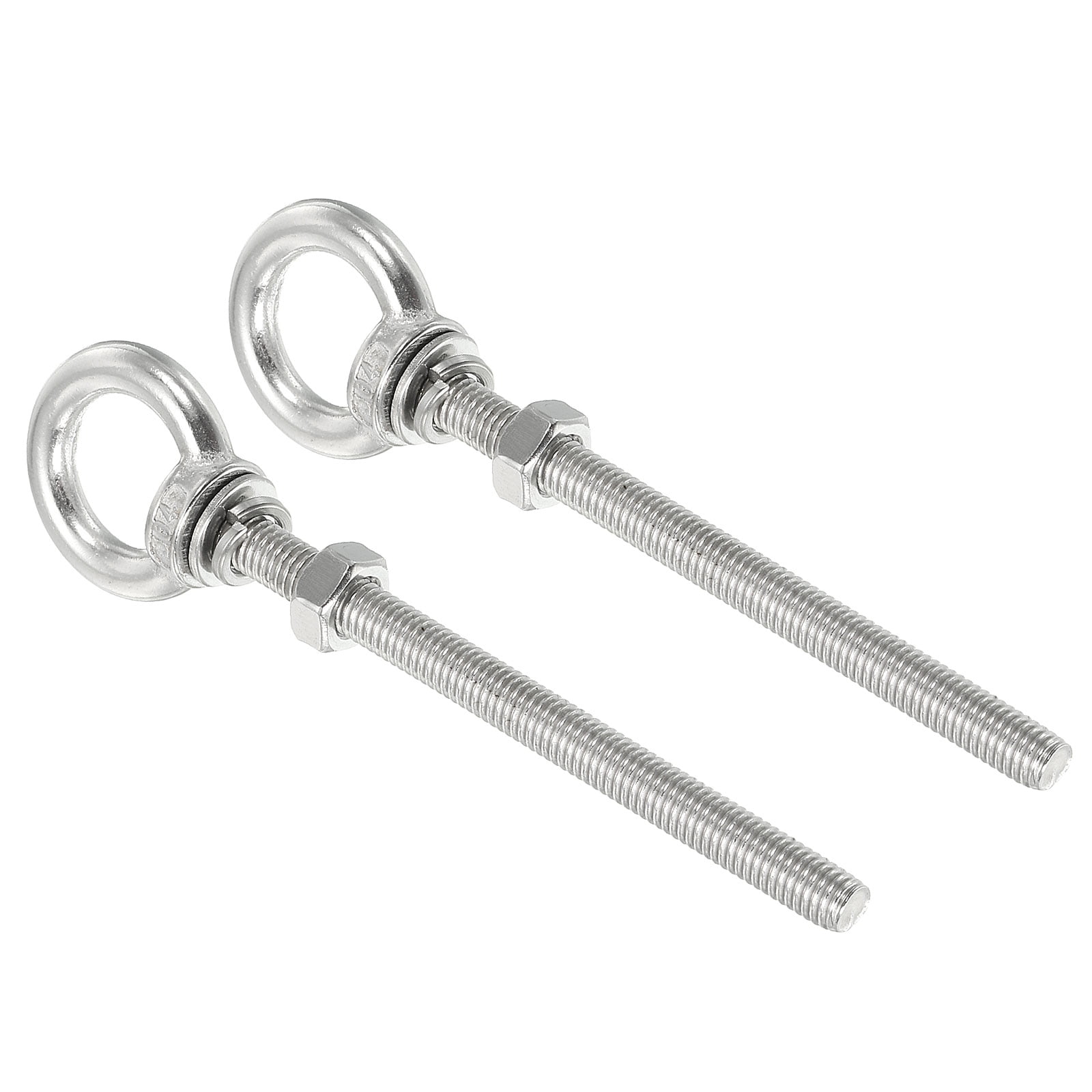 M8x60 5/16"x3.94" Stainless Steel Eye Bolts Threaded Screw Eyebolt ...