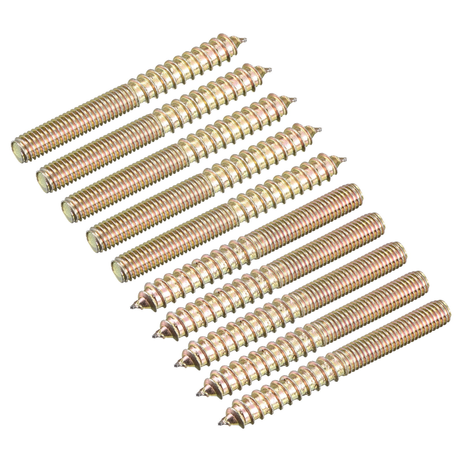 M8x75mm Hanger Bolts, 24 Pack Double Ended Thread Dowel Screws ...