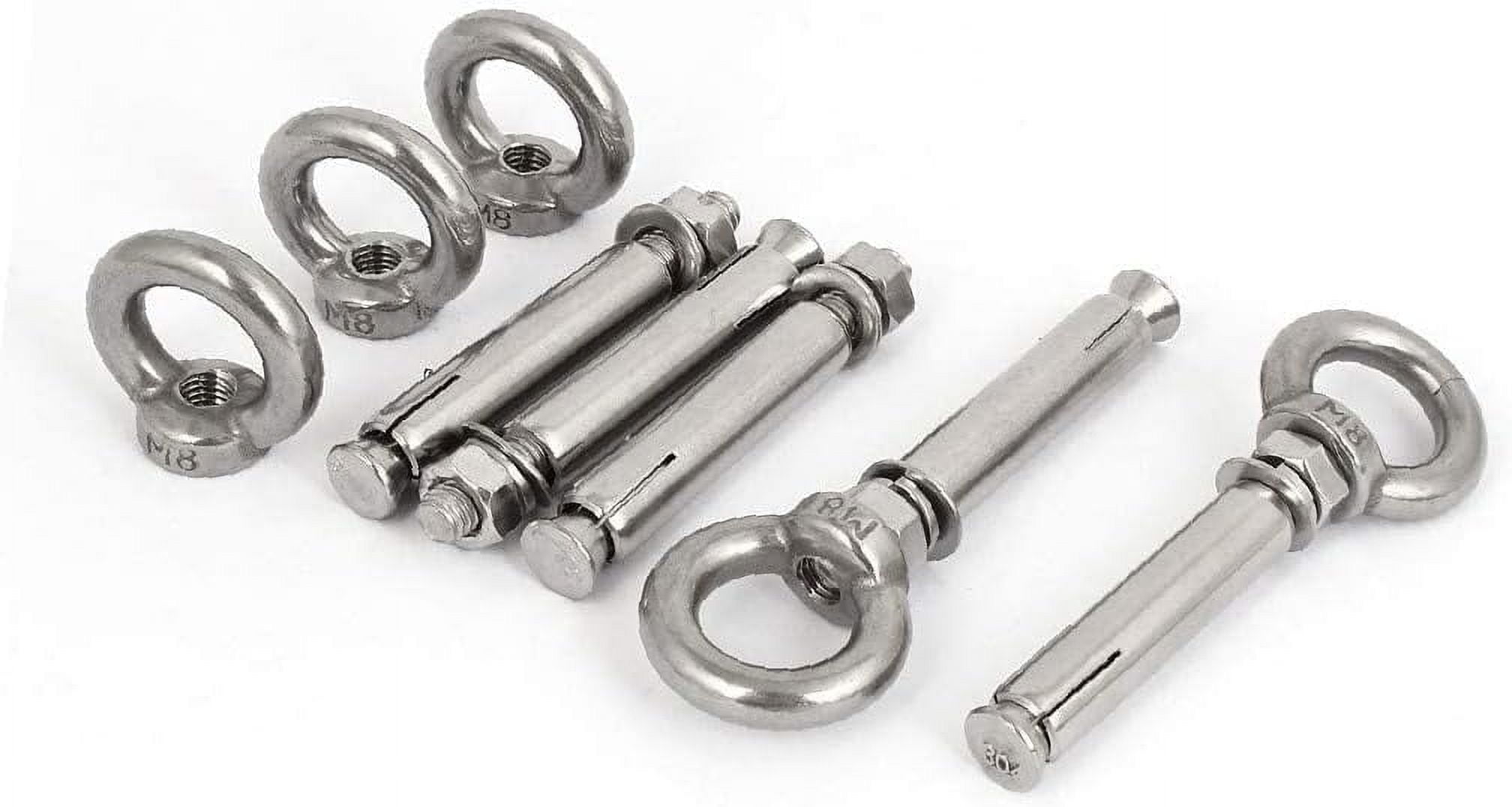 M8x80mm Expansion Screws Closed Hook Anchor Bolts 5pcs for Wall ...