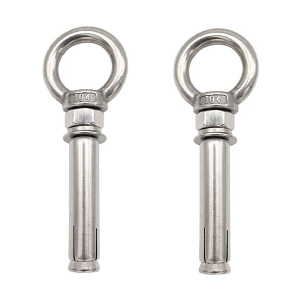 M8x80mm Ring Lifting Expansion Anchor Eyebolt 2 Pack Expansion Bolts ...