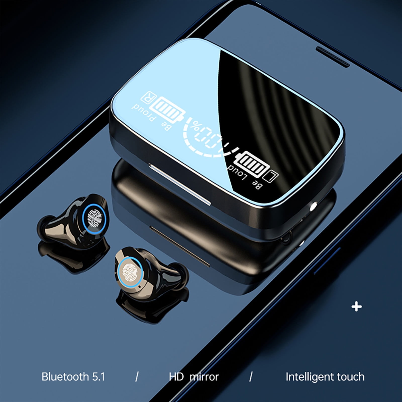 M9-17 Bluetooth Headsets LED Spiegel Power Display Wireless Waterproof ...