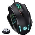 M908 Impact RGB LED MMO Gaming Mouse with 12 Side Buttons, Optical ...
