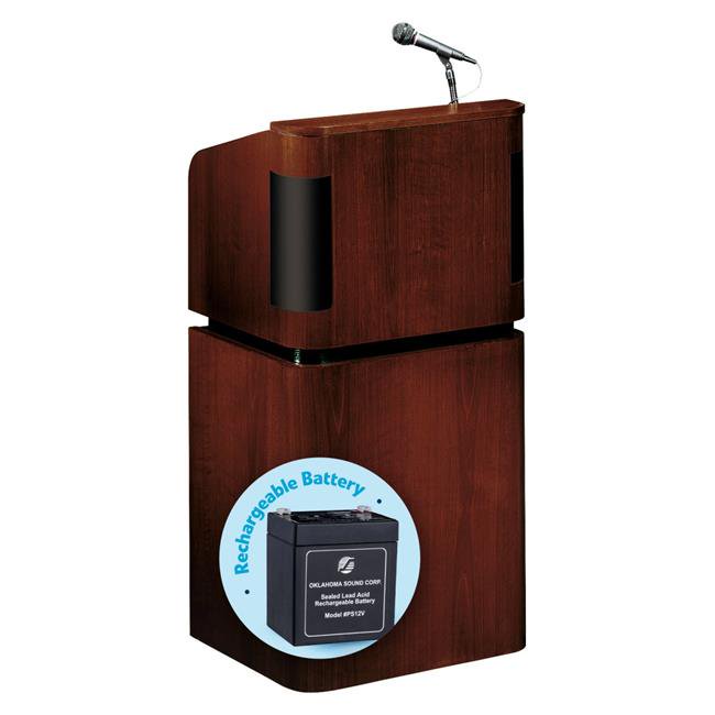 M950-901-MY-WT 75W Veneer Contemporary Table Lectern with Sound ...