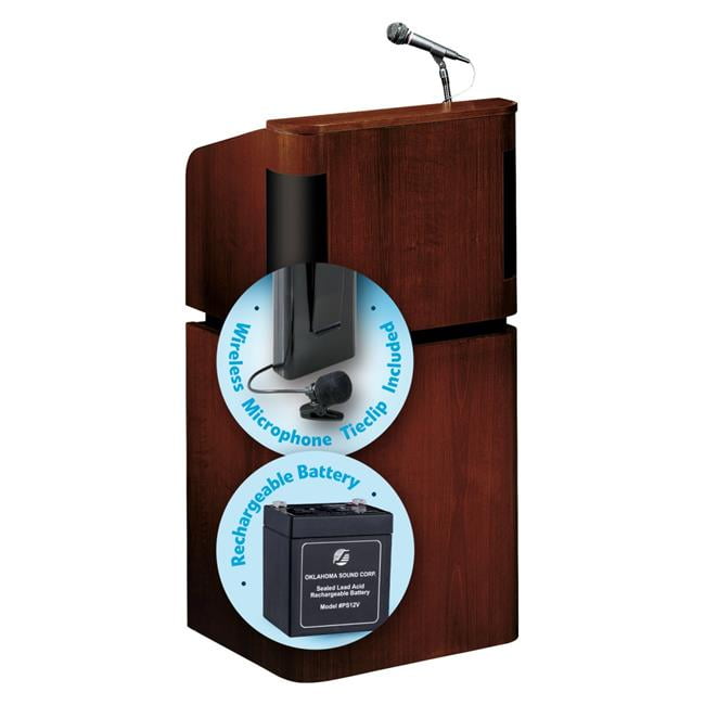 M950-901-MY-WT-LWM-6 75W Tabletop & Base Combo Sound Lectern ...