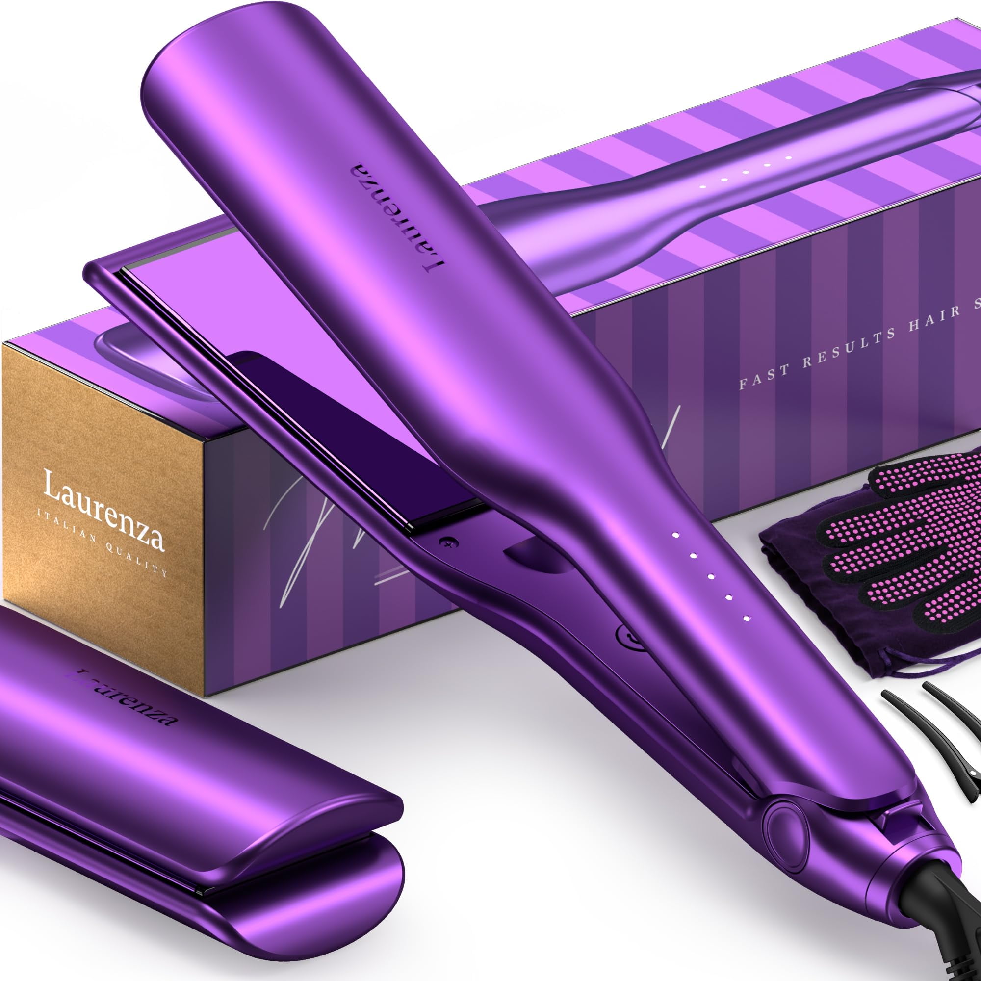 M966 Hair Straightener and Curler 2 in 1, SuperMax Design 8.5 Inch² ...