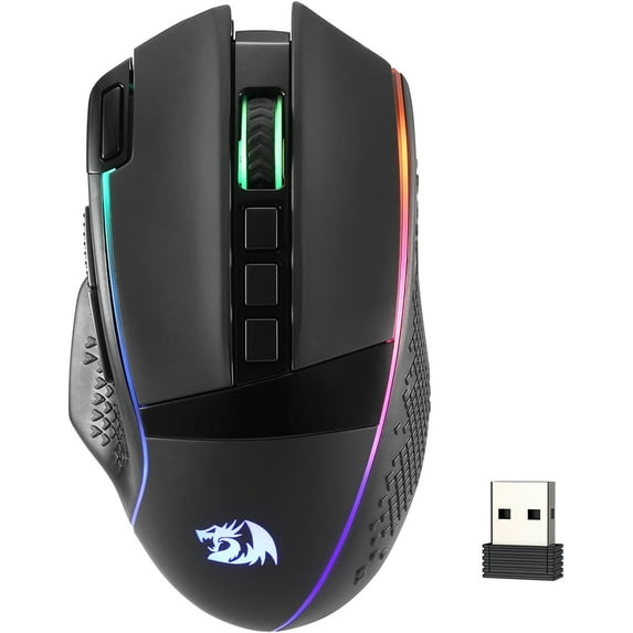 M991 Wireless Gaming , 26000 DPI 3-Mode Gamer Mice w/Rapid Fire Key, 9 ...