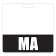 MA Badge Buddy (Black) - Horizontal Heavy Duty Badge Tags for Medical ...