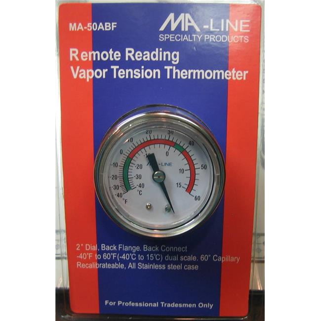 MA-Line MA-50ABF Remote Reading Vapor Tension Thermometer - Walmart.com
