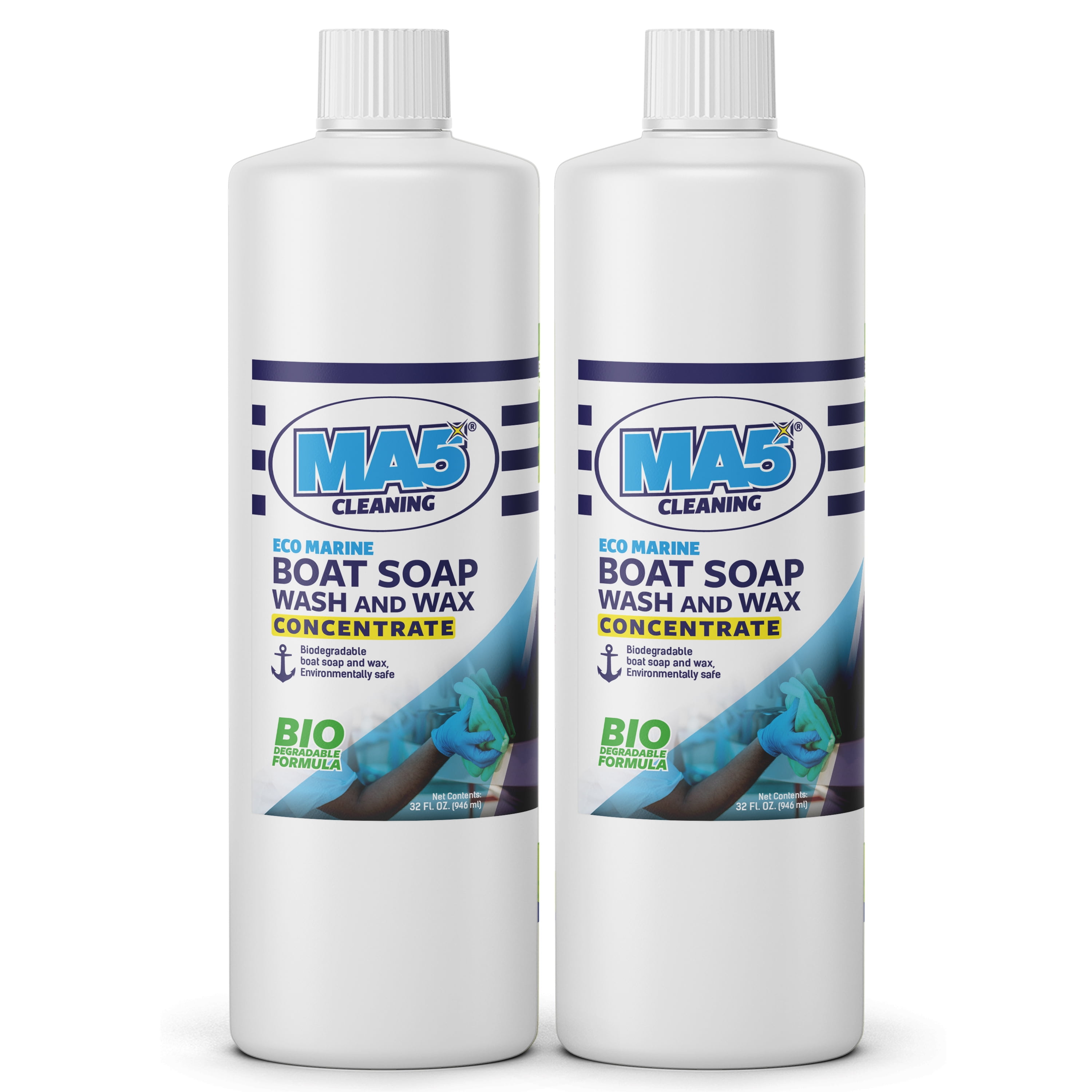 MA5x Eco-Marine Boat Soap Wash and Wax | Concentrated and Biodegradable ...