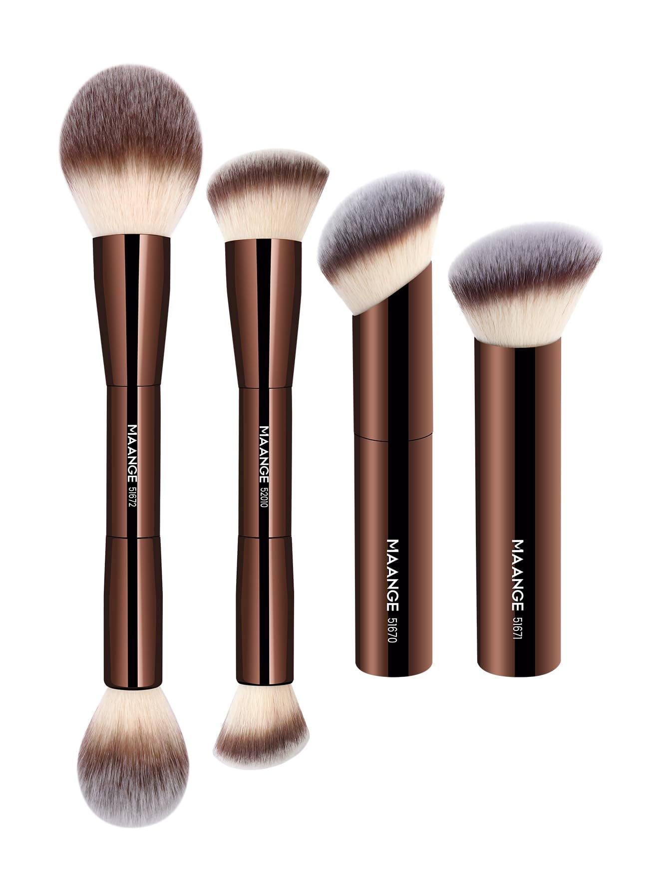 MAANGE 4 PCS Foundation KEF16 Makeup Brush Set Double-ended Kabuki ...
