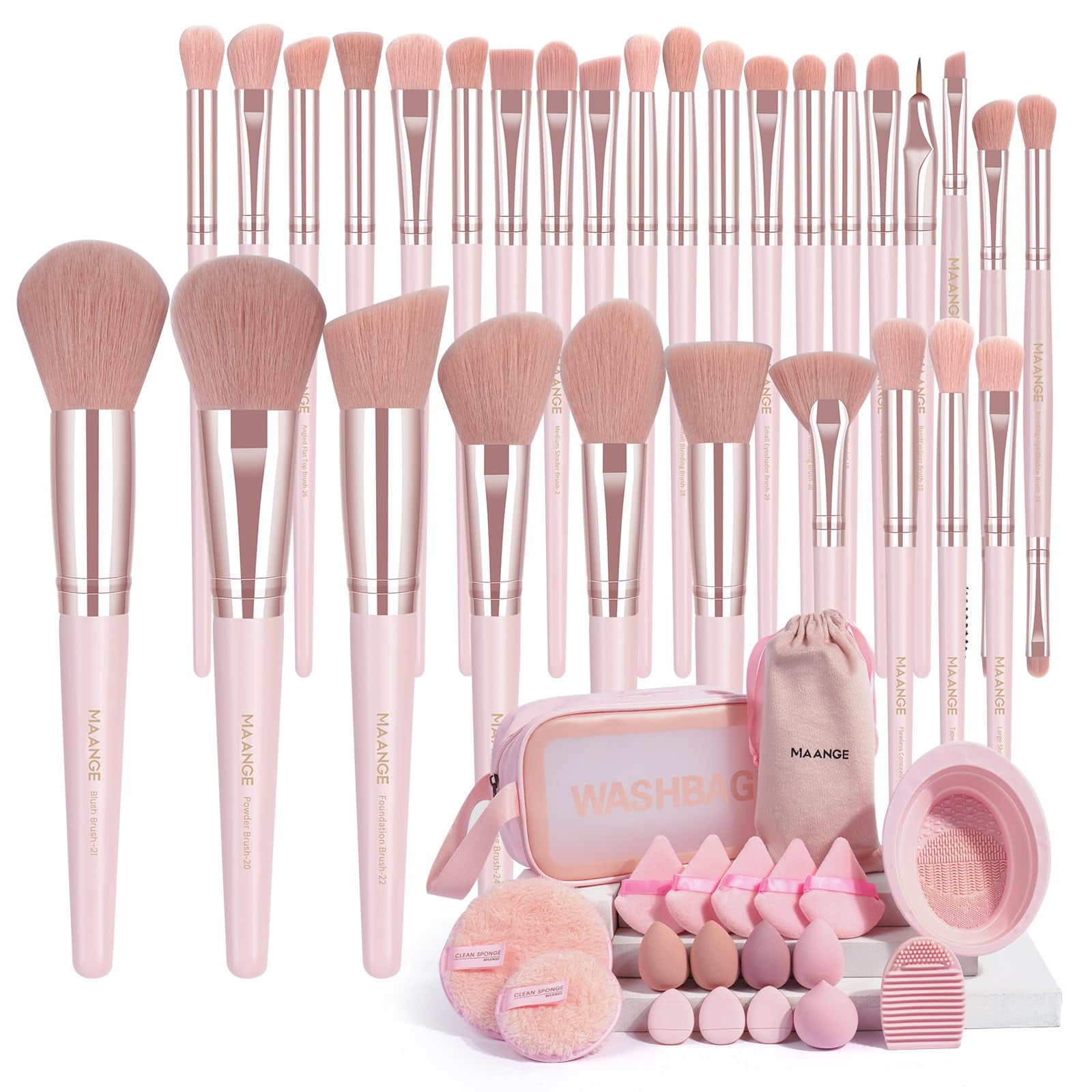 MAANGE Makeup Brushes 49 SSF20 Pcs Makeup Kit, Multi-functional Makeup Tool Set with Makeup ...