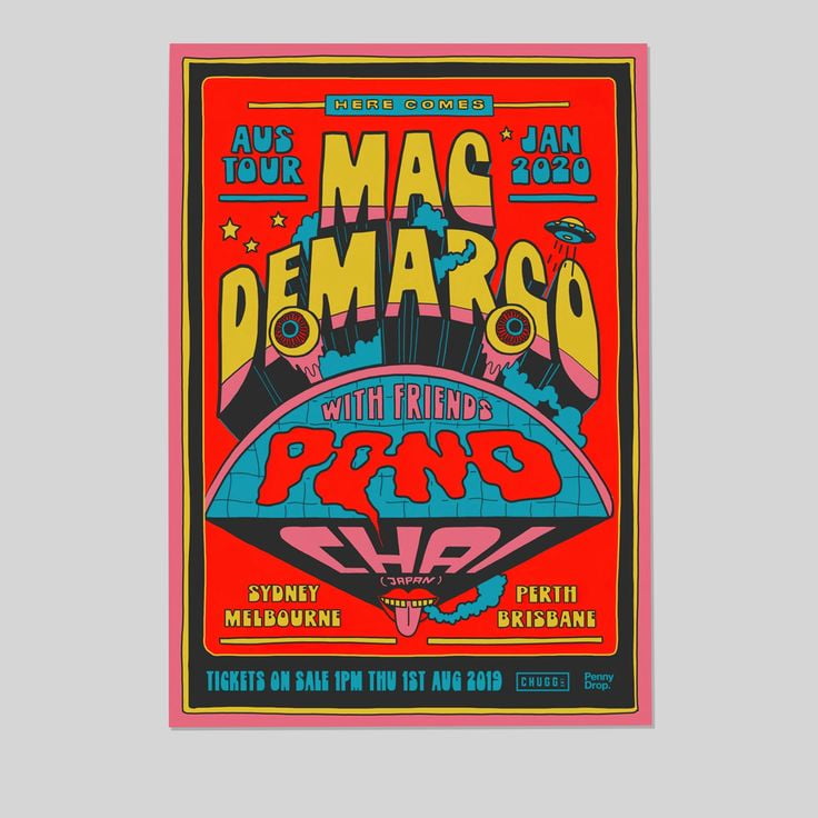 MAC DEMARCO CONCERT POSTER QUALITY PHOTO PAPER Size 24''x36'' - Postora ...
