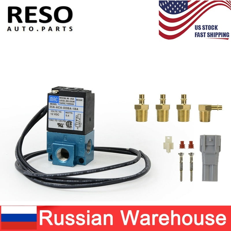 MAC ECU Solenoid Valve 3 Port Electronic Turbo Boost Control DC12V 5 ...