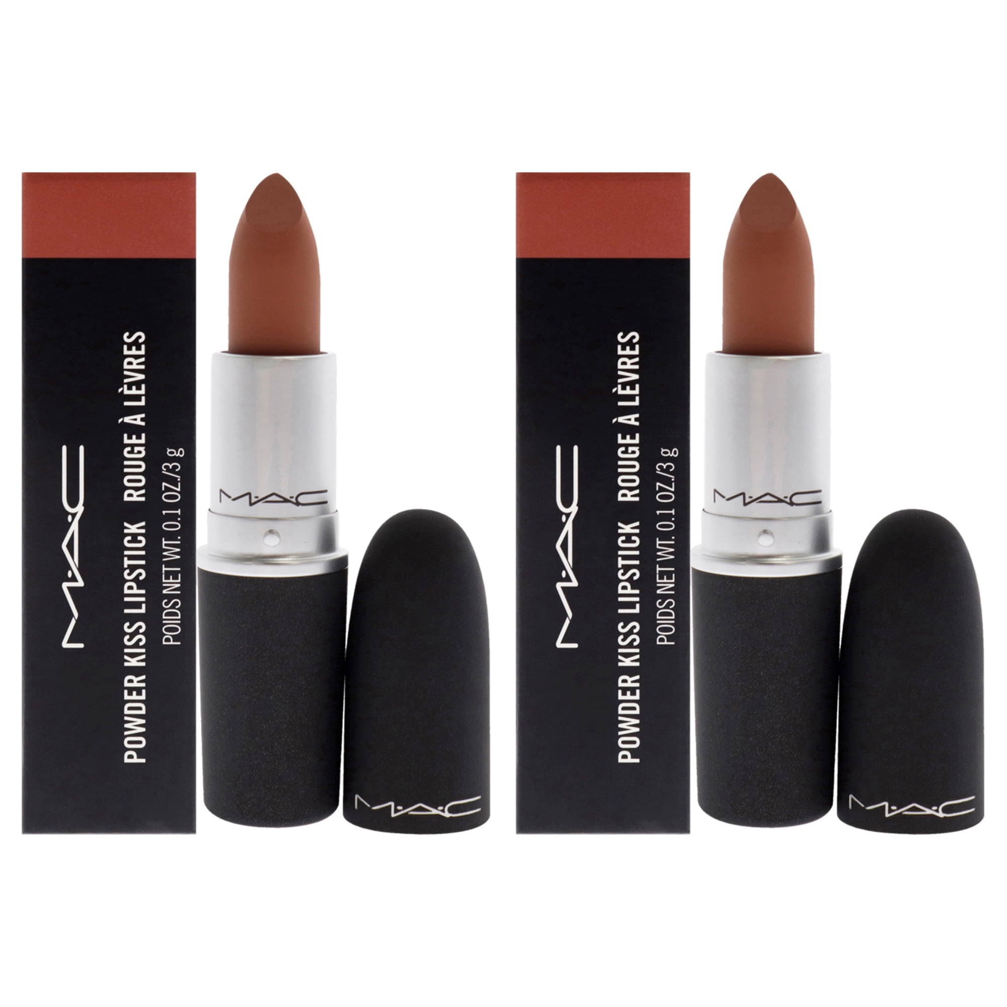 MAC Powder Kiss Lipstick - 312 Impulsive - Pack of 2 , 0.1 oz Lipstick ...