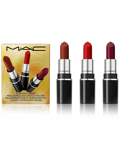 M.A.C Mini Lustreglass Lipstick Trio, Sheer Shine Red and Neutral ...