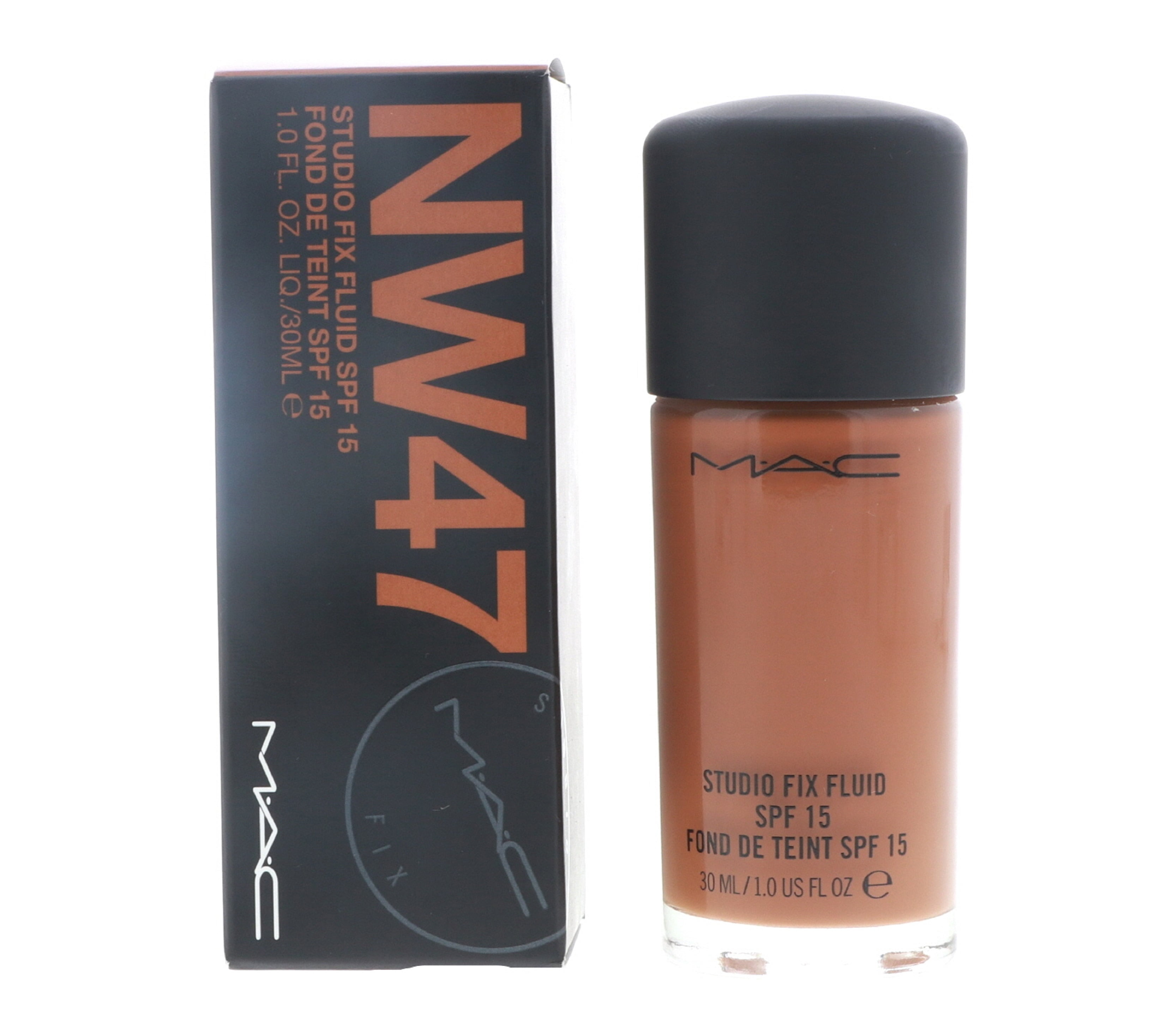MAC Studio Fix Fluid Natural Matte Foundation SPF 15, 1 oz (Nw47 ...