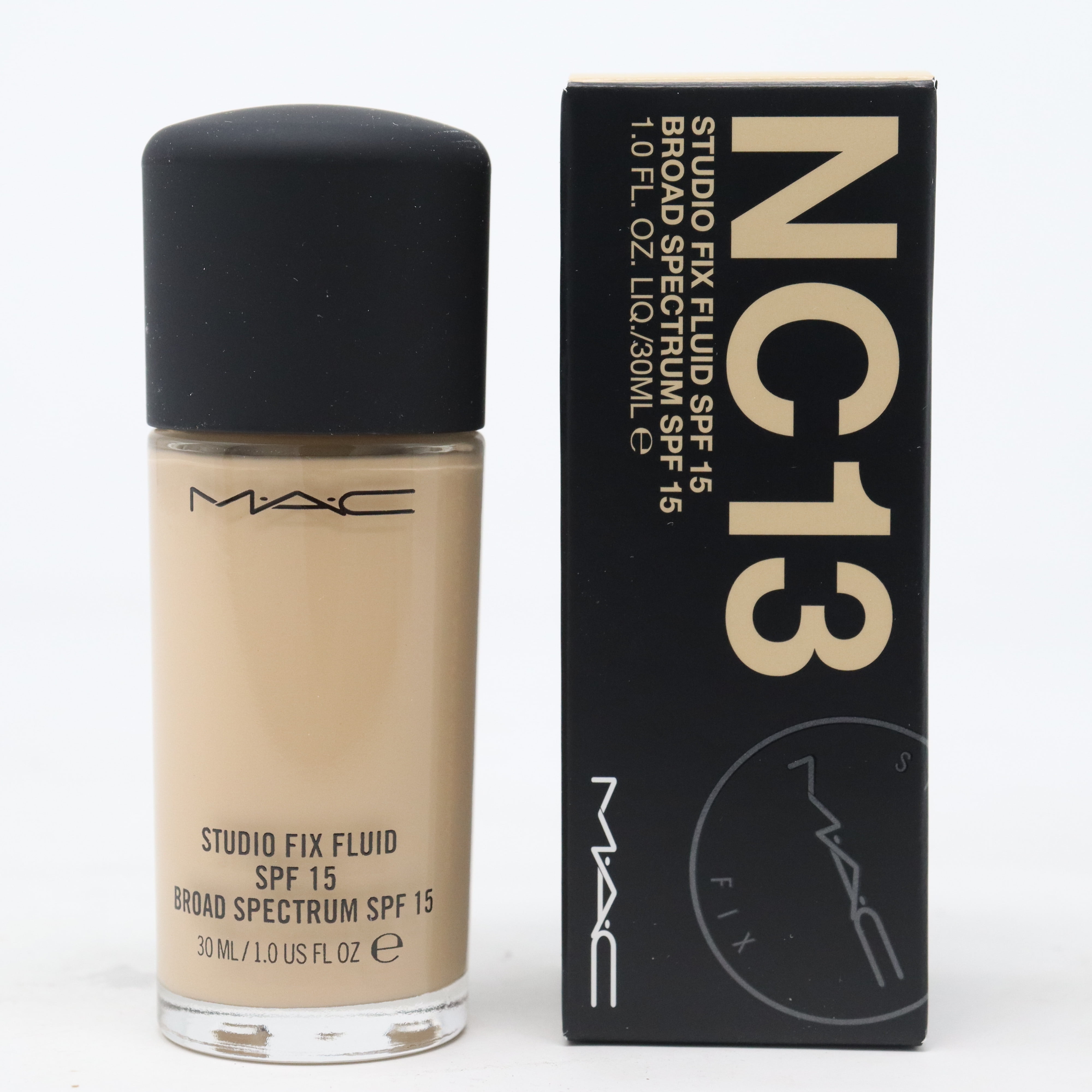 MAC Studio Fix Fluid SPF 15 - NC13 (fair beige w/ golden undertone for ...