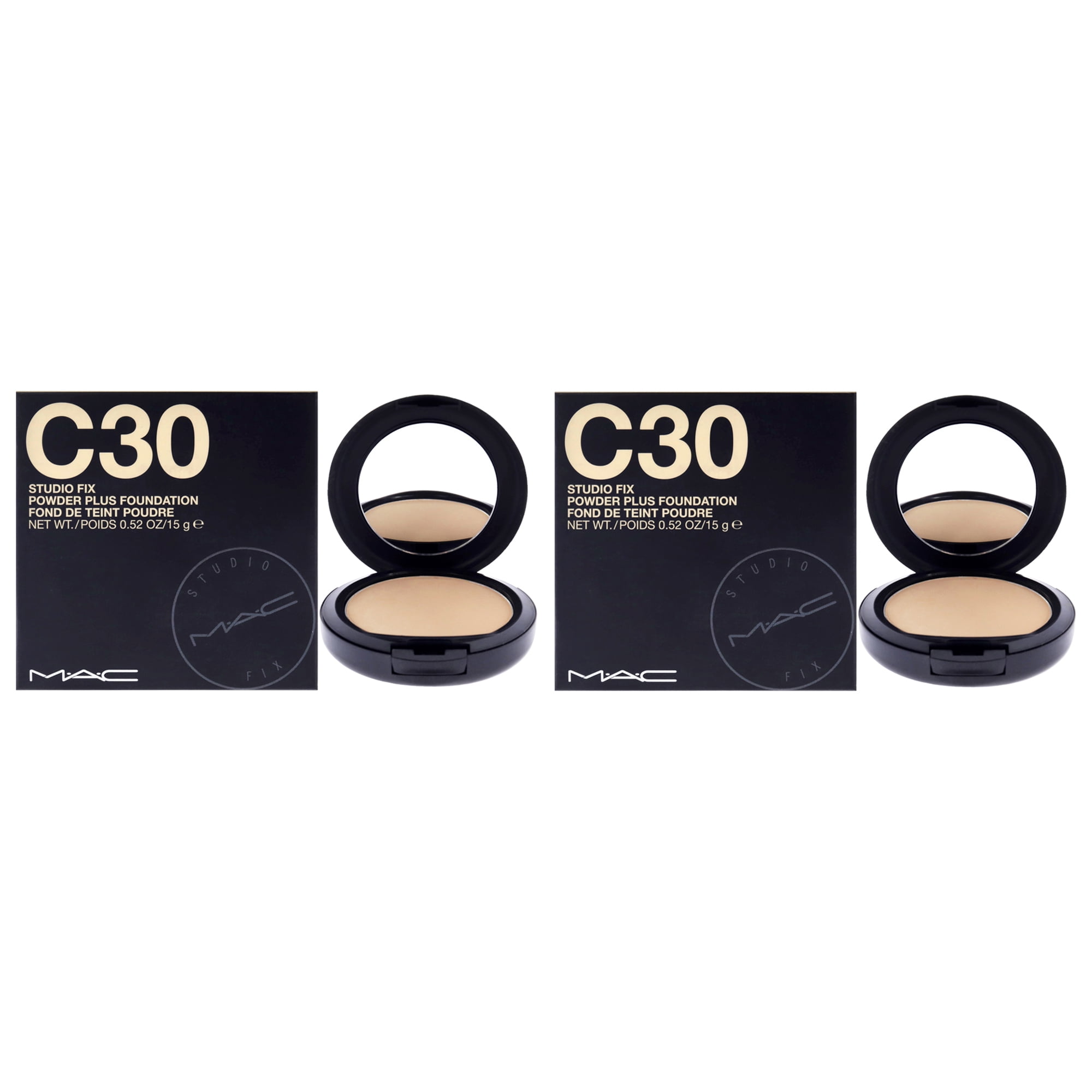 MAC Studio Fix Powder Plus Foundation - C30 - Pack of 2 , 0.52 oz ...