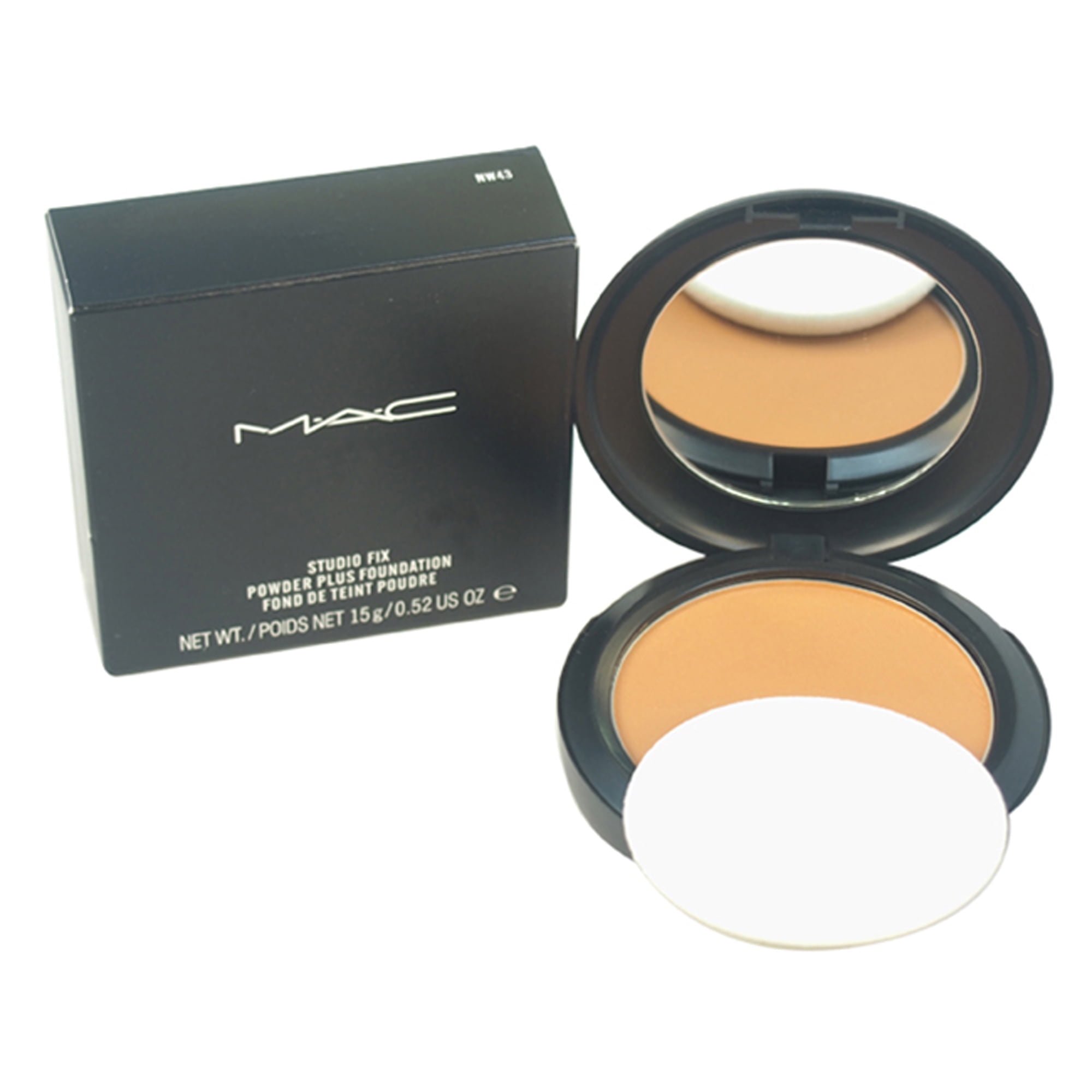 MAC Studio Fix Powder Plus Foundation NW43, Matte, SPF 15, 0.52 oz ...