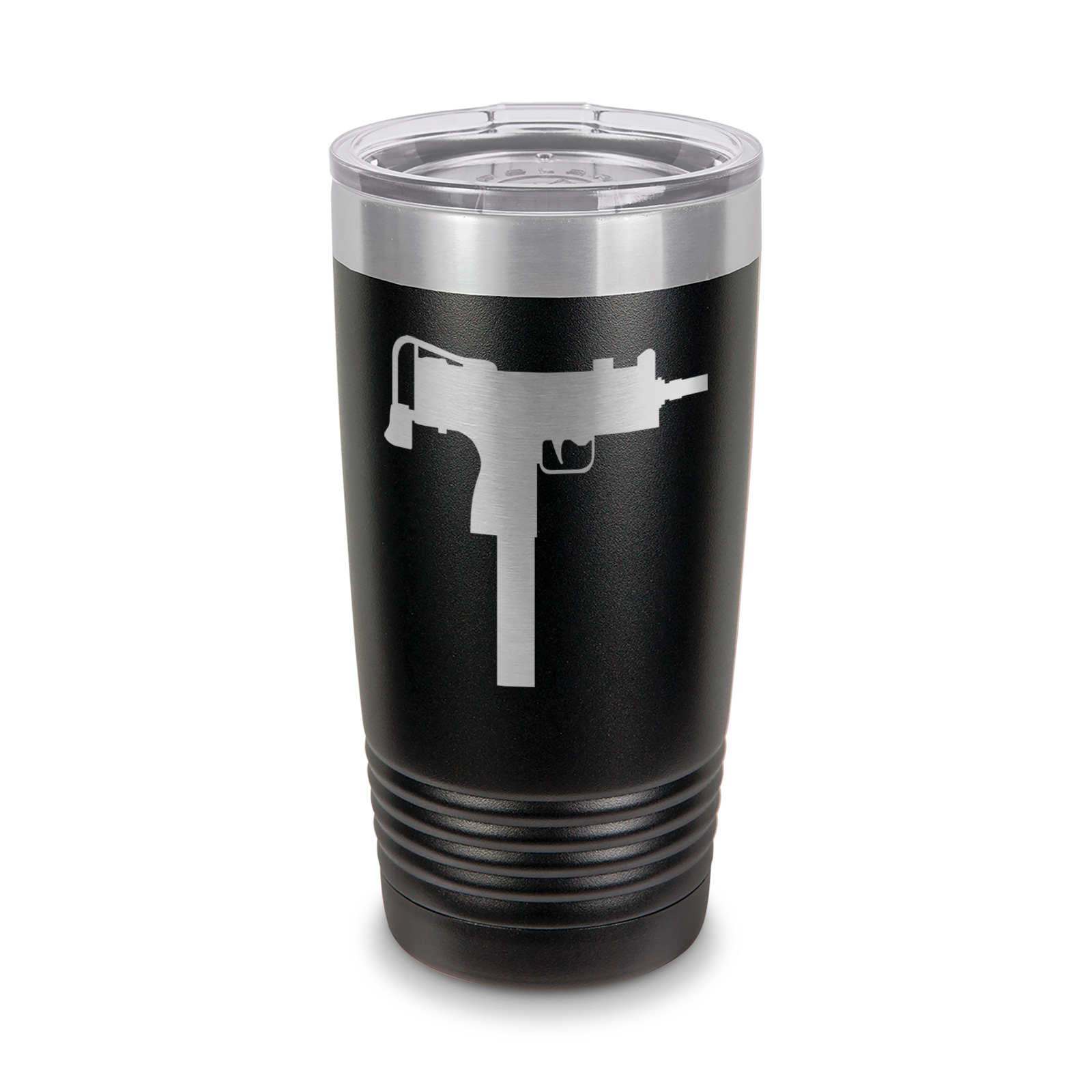 MAC10 Tumbler 20 oz - Laser Engraved w/ Clear Lid - Stainless Steel ...