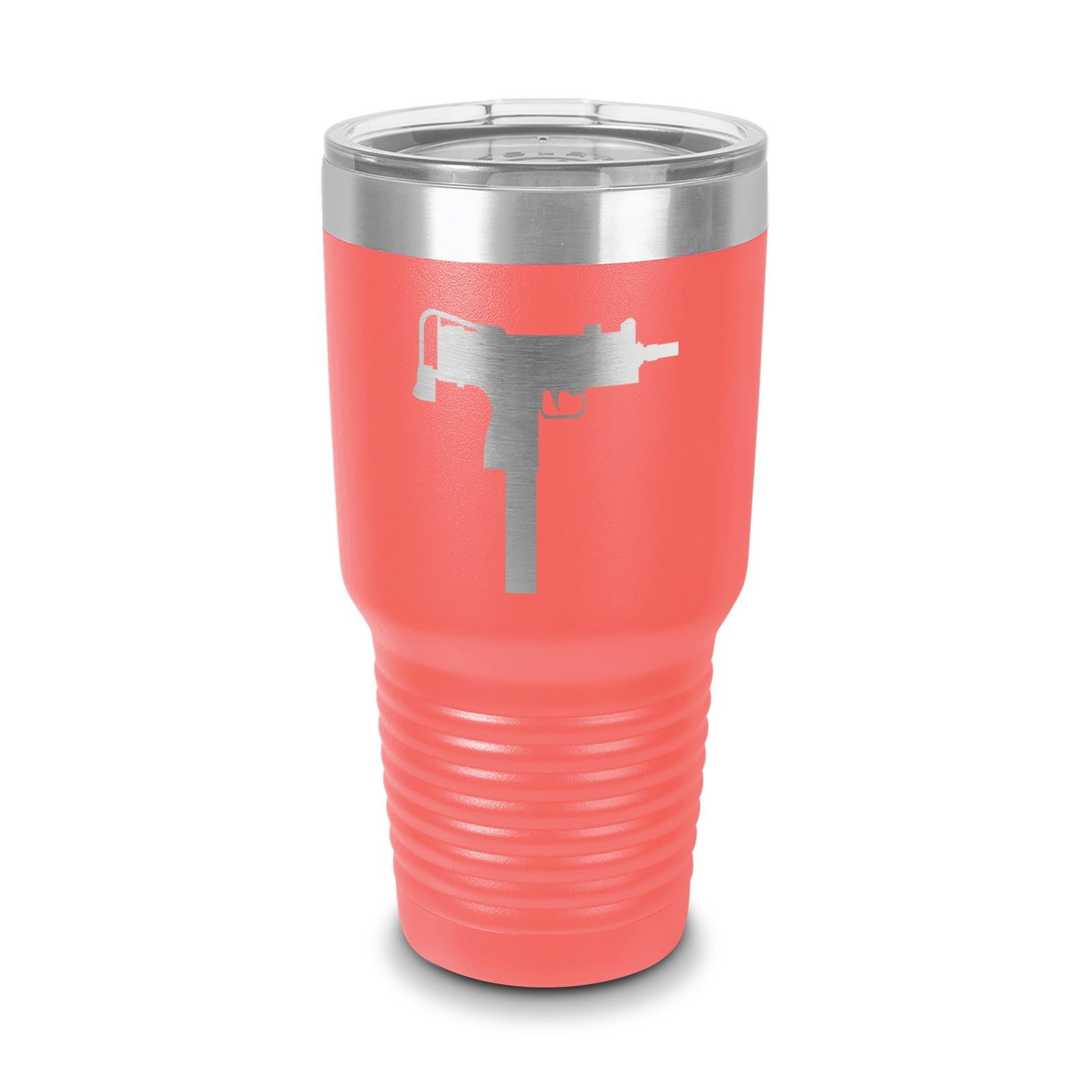 MAC10 Tumbler 30 oz - Laser Engraved w/ Clear Lid - Stainless Steel ...