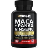X Gold Health Maca Root & Ginseng Supplement, 120 Veggie Capsules ...