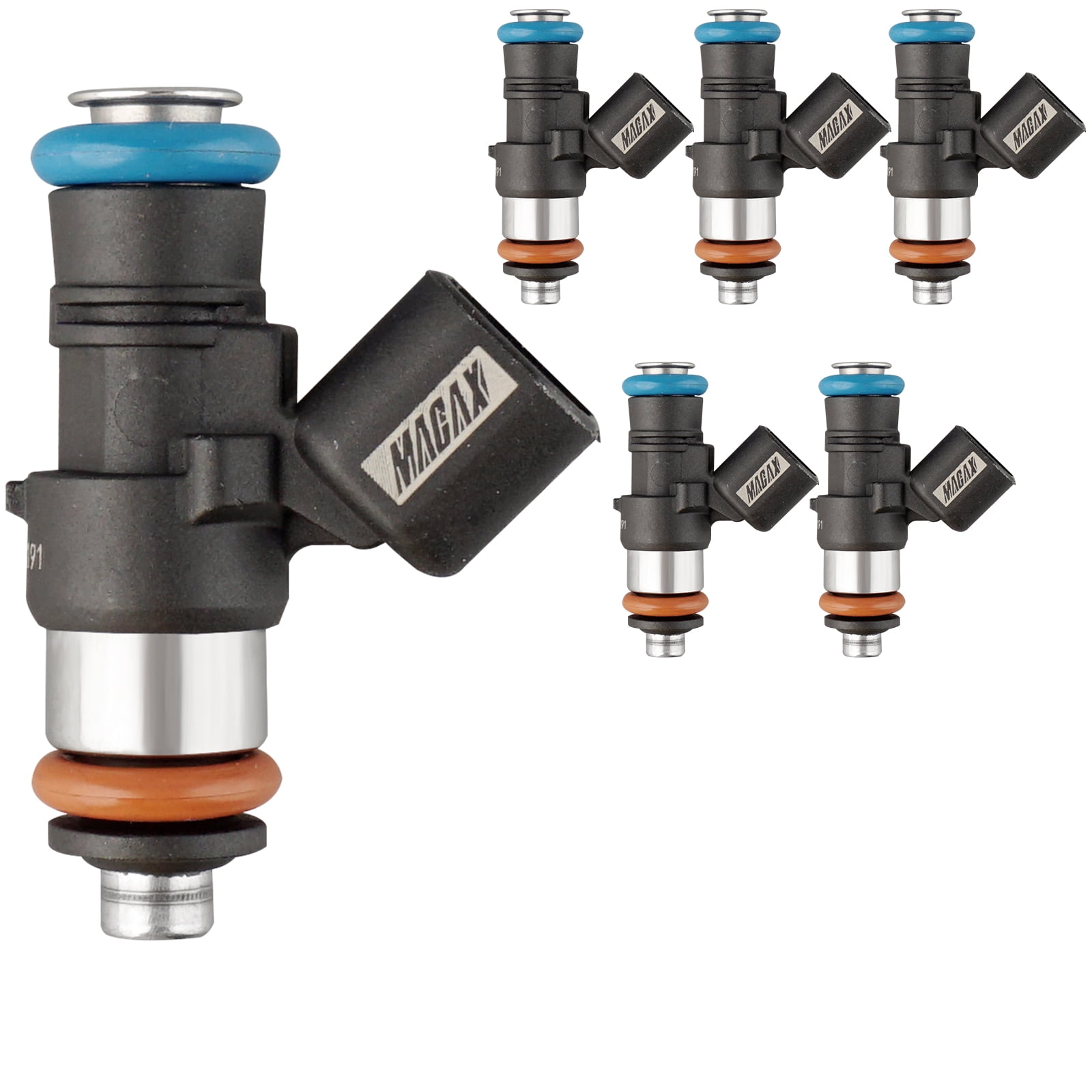 MACAX Set of 6 Fuel Injectors 0280158191 Replacement Compatible with ...