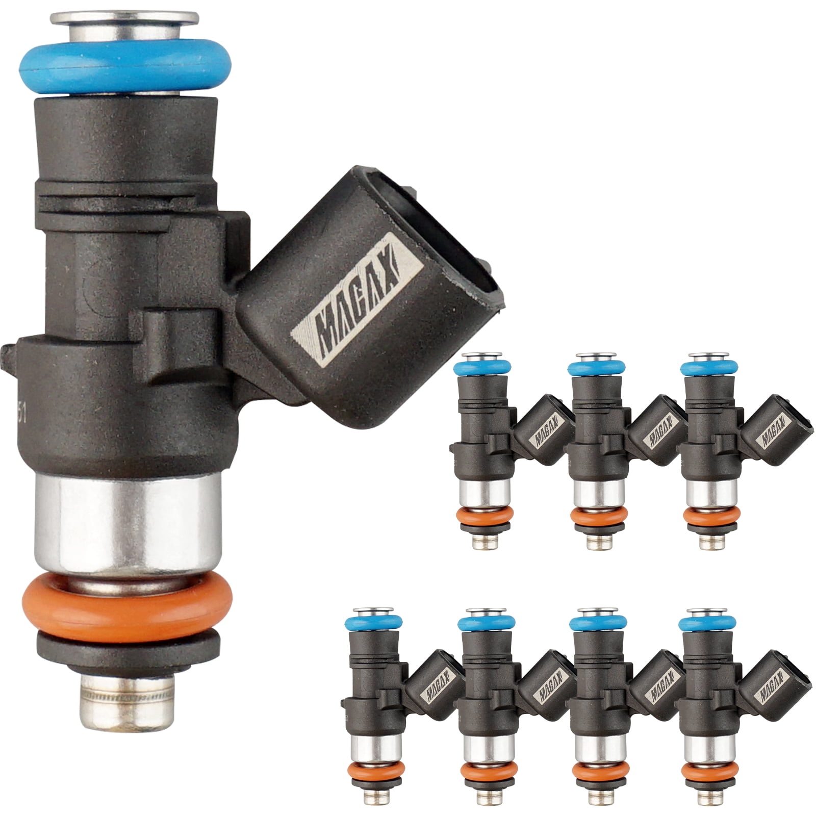 MACAX Set of 8 Fuel Injectors 0280158051 Replacement Compatible with ...