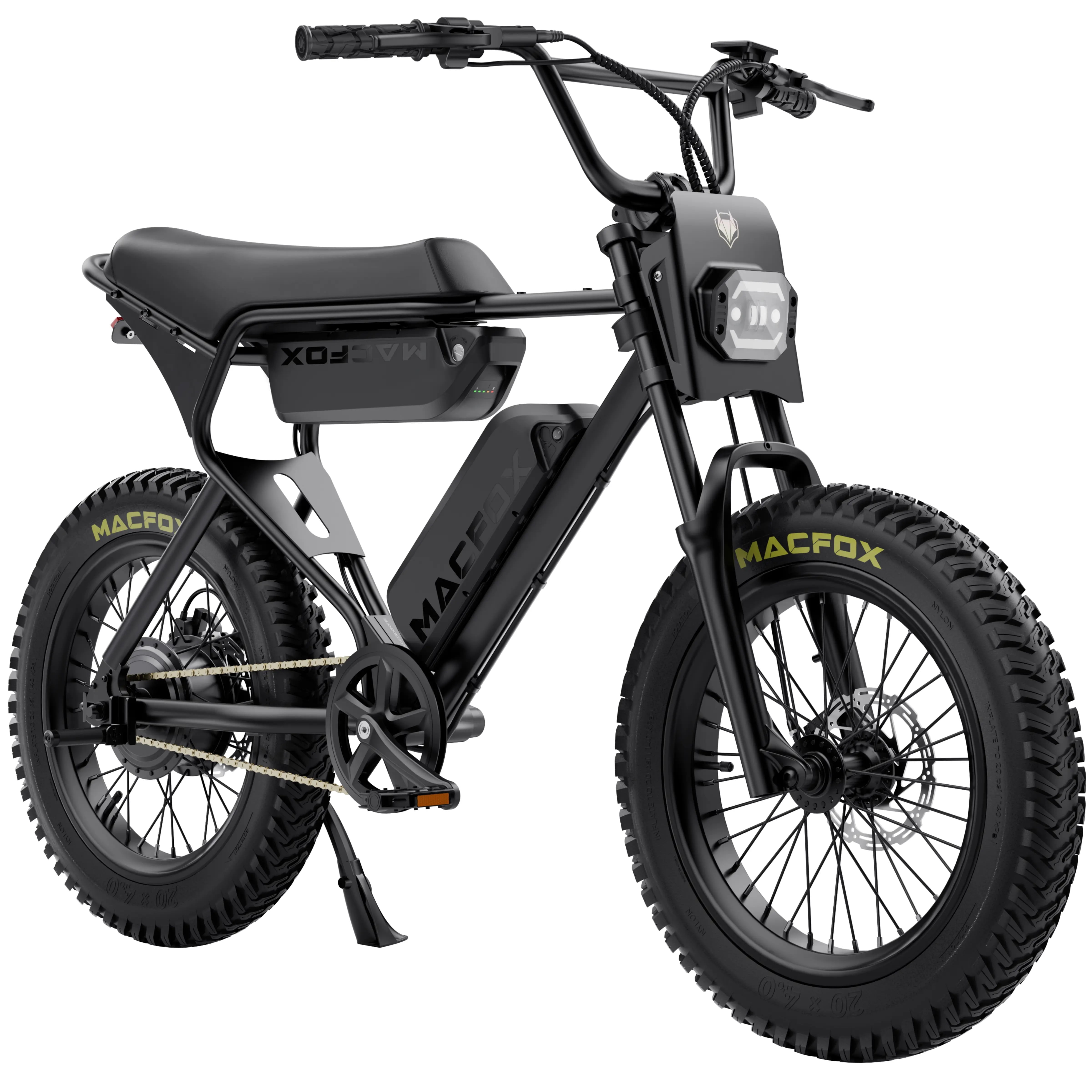 MACFOX Adult Electric Bike X1S, 20 in * 4 Fat Tire Ebike, 750WPeak ...