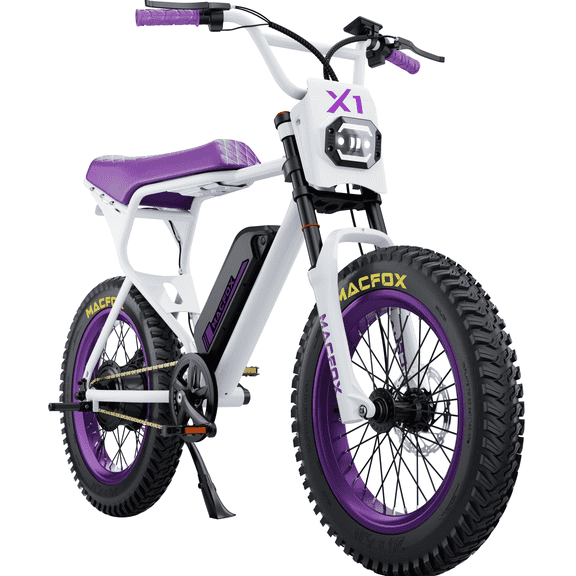 MACFOX X7 Adult Electric Bike, 750W E-Bike, 25 MPH, 48V 13Ah removable battery, 35-mile range ...