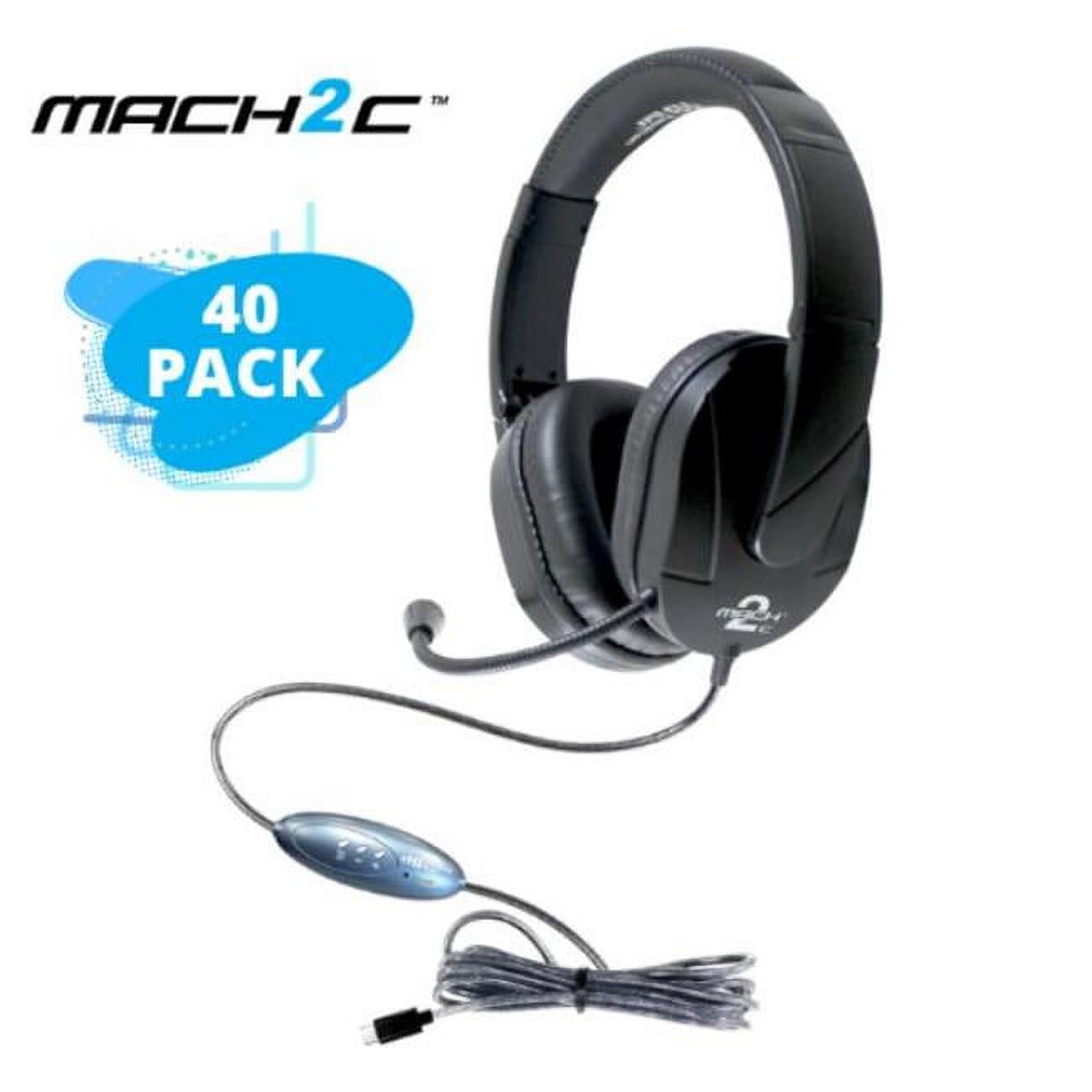 MACH-2 USB Type-C Deluxe-Sized Multimedia Headset with Steel Reinforced ...