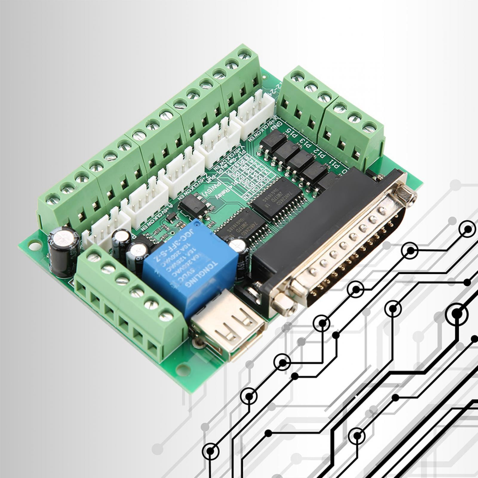 MACH3 5 Axis USB Interface Breakout Board for CNC Stepper Motor ...