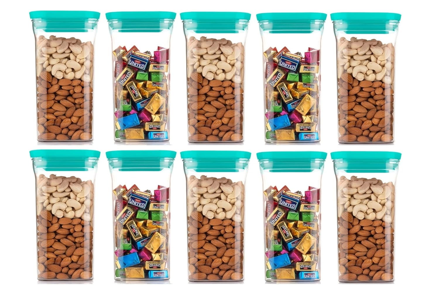 MACHAK Plastic Unbreakable Air Tight Kitchen Storage Container Set ...