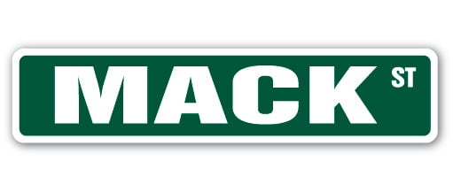 MACK Street Sign Childrens Name Room Sign | Indoor/Outdoor | 36" Wide ...