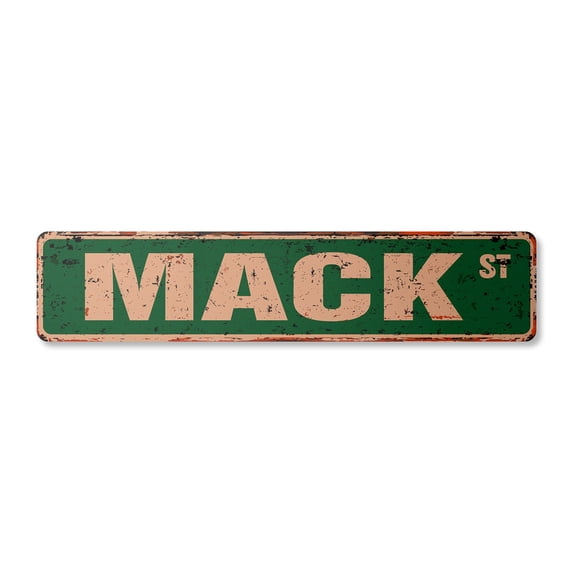 MACK Vintage Plastic Street Sign Childrens Name Room Sign | Indoor ...