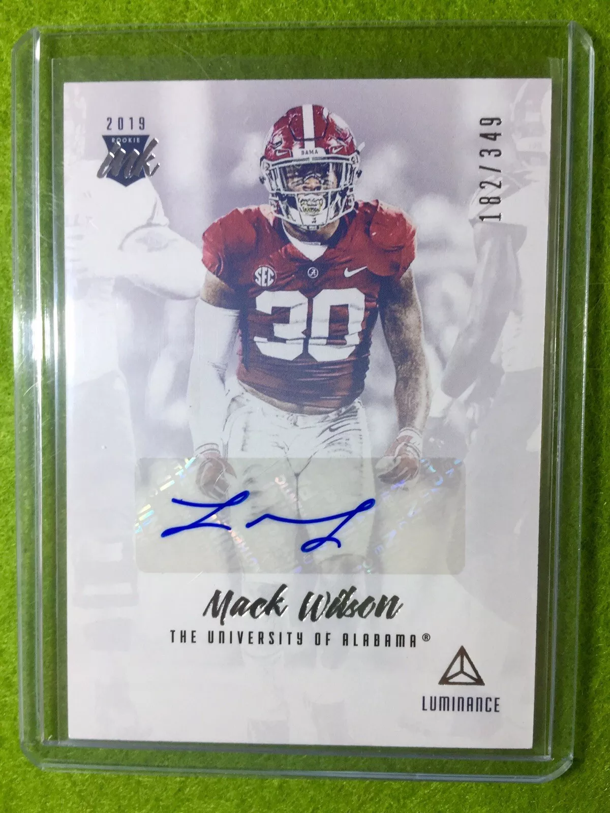 MACK WILSON AUTO Baker Mayfield 's LB ROOKIE CARD RC SP 2019 Luminance #/349 SP - Walmart.com