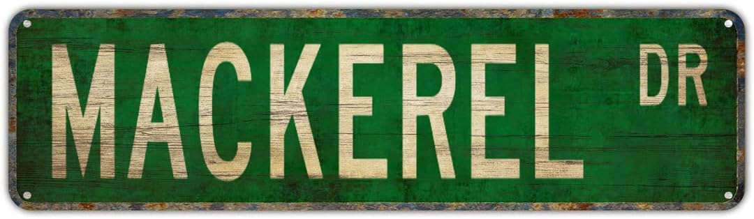 MACKEREL DR Vintage Signs Retro Tin Signs Art Plaque Aluminum Sign for ...