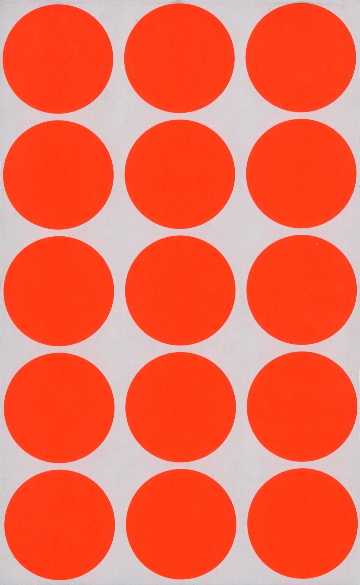 MACO 1-1/4" Dia. Red Neon Round Color-Coding Labels, 400 per Box ...