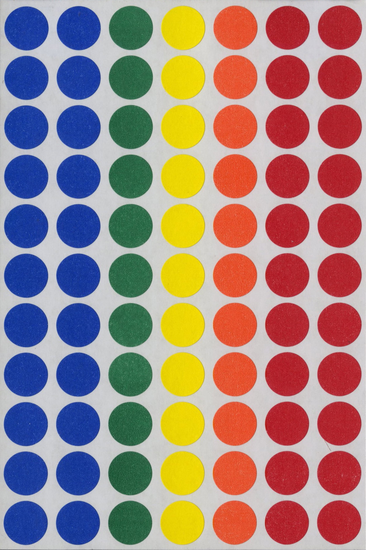 MACO 1/2" Dia. Assorted Primary Round Color-Coding Labels, 800 per Box ...